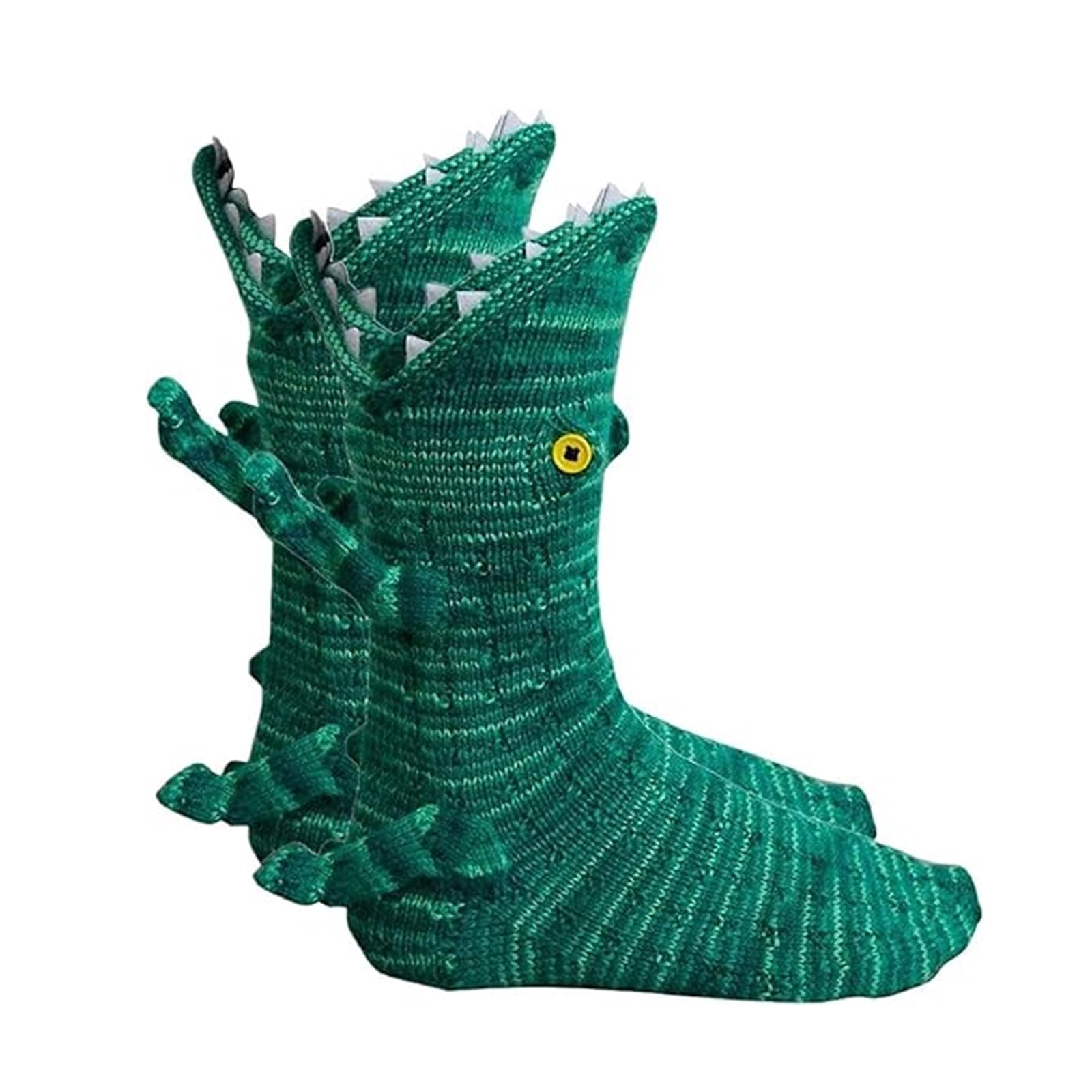 YumSur Knit Crocodile Socks for Women Men, Novelty Shark Crocodile Socks Floor Socks, Animal Socks Alligator Socks Winter Home Warm Socks