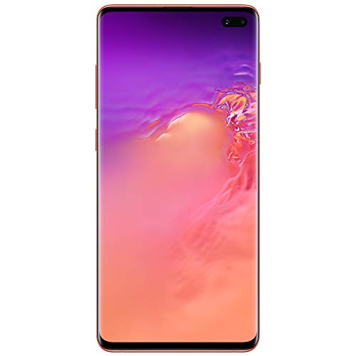 Samsung Galaxy S10+ Factory Unlocked Android Cell Phone | US Version | 128GB of Storage | Fingerprint ID and Facial Recognition | Long-Lasting Battery | Flamingo Pink