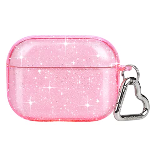 Velvet Caviar AirPods 3rd Generation Case Cute Protective Cover - Compatible with Apple AirPods 3 Case for Women with Keychain - Gen 3 (2021) (Pink Stardust Glitter)