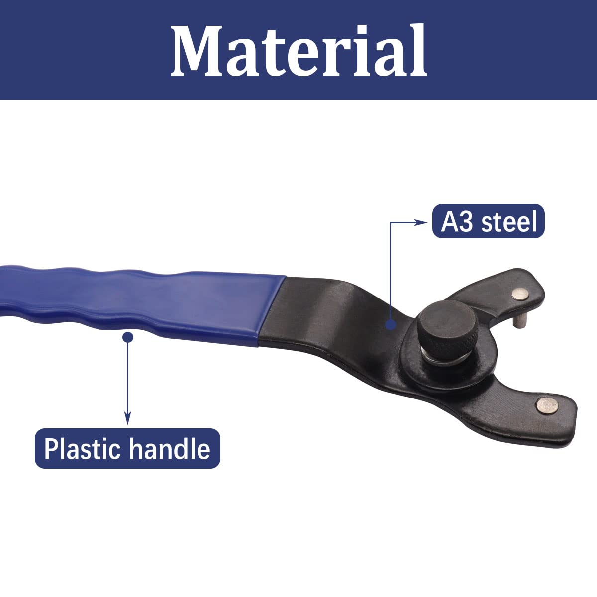 Seamaka Grinder Wrench Universal Adjustable Grinder Spanner Wrench,Lock-nut Grinder WrenchSuitable for 4 ",5", 6 ",7" and 9" Angle Grinders O-K-023-B