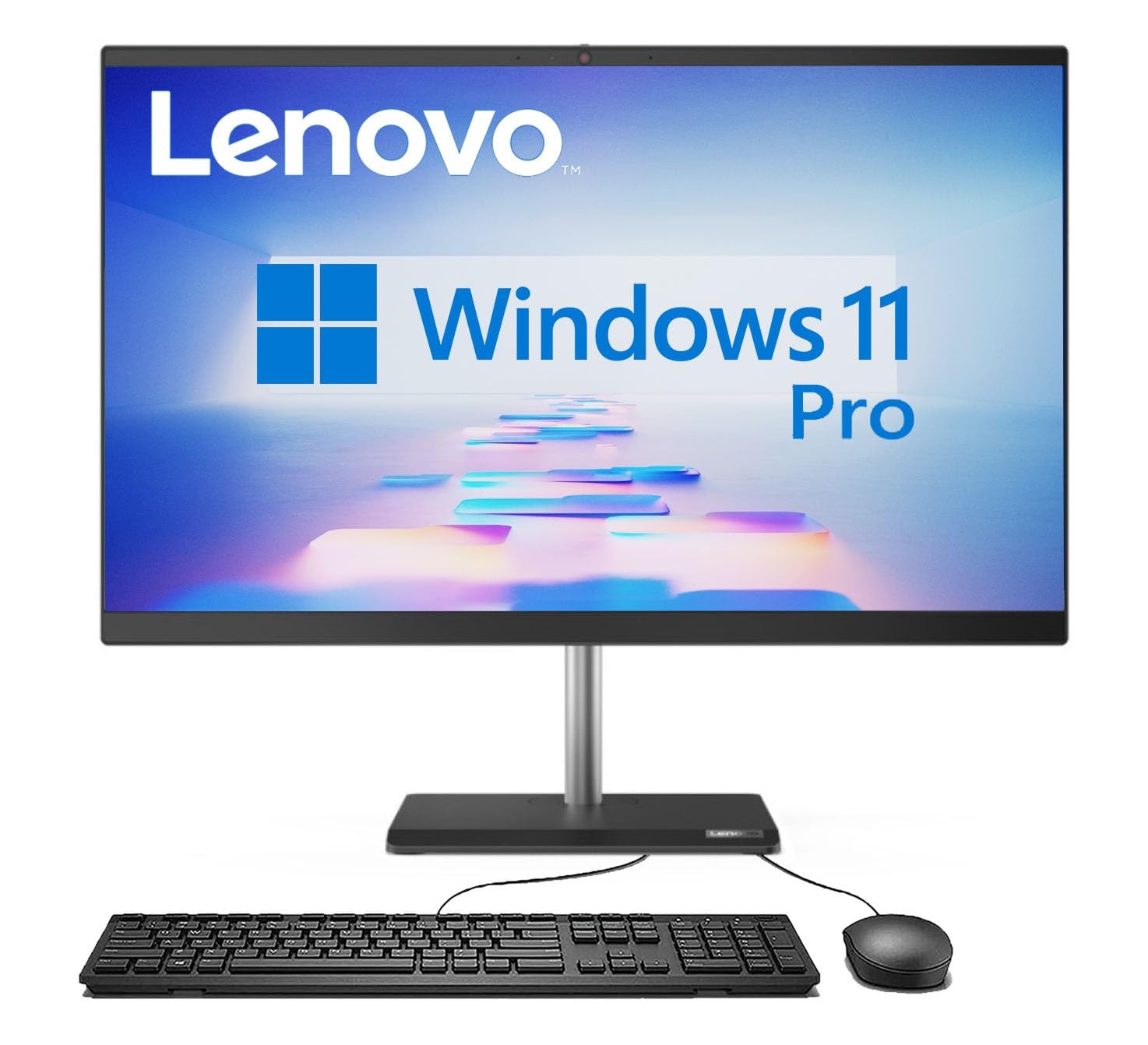 Lenovo V50a Business All-in-one Computer, 23.8" FHD IPS Display, Intel 4-Core Processor, 16GB RAM, 1TB PCIe SSD, Wi-Fi, Webcam, DVD-RW, HDMI, Extra Monitor Support, 2X USB-C, Windows 11 Pro