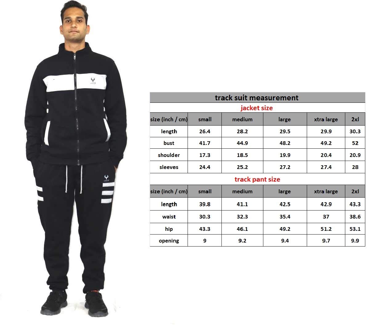Men's winter Tracksuit Full Zip Jacket and Pants Set (medium)