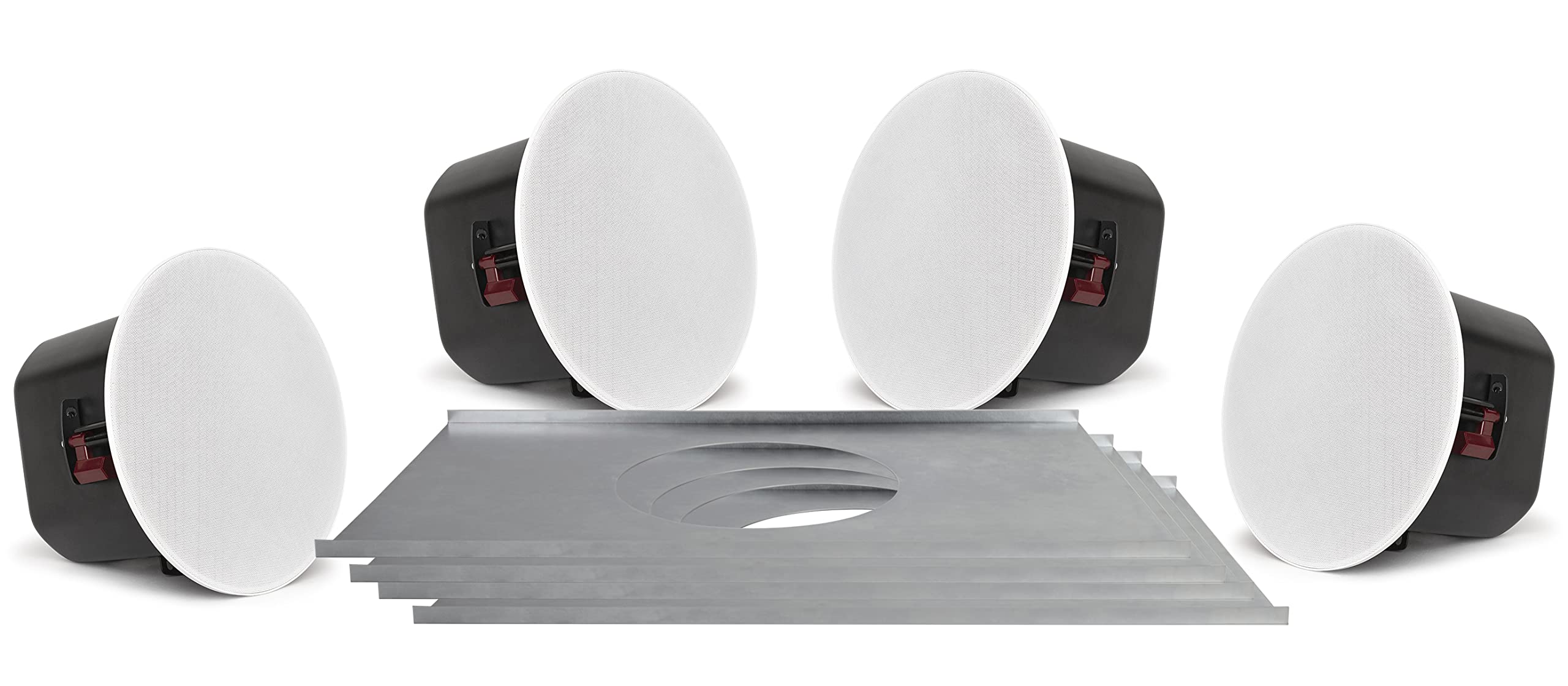 Pure Resonance Audio C6 6.5" 2-Way Ceiling Loudspeaker 30 Watt 70V/100V/8 Ohm (4 Pack)