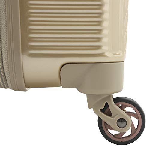 kensie Women's Dawn Hardside Spinner Luggage, Pale Gold, 3-Piece Set (20/24/28)