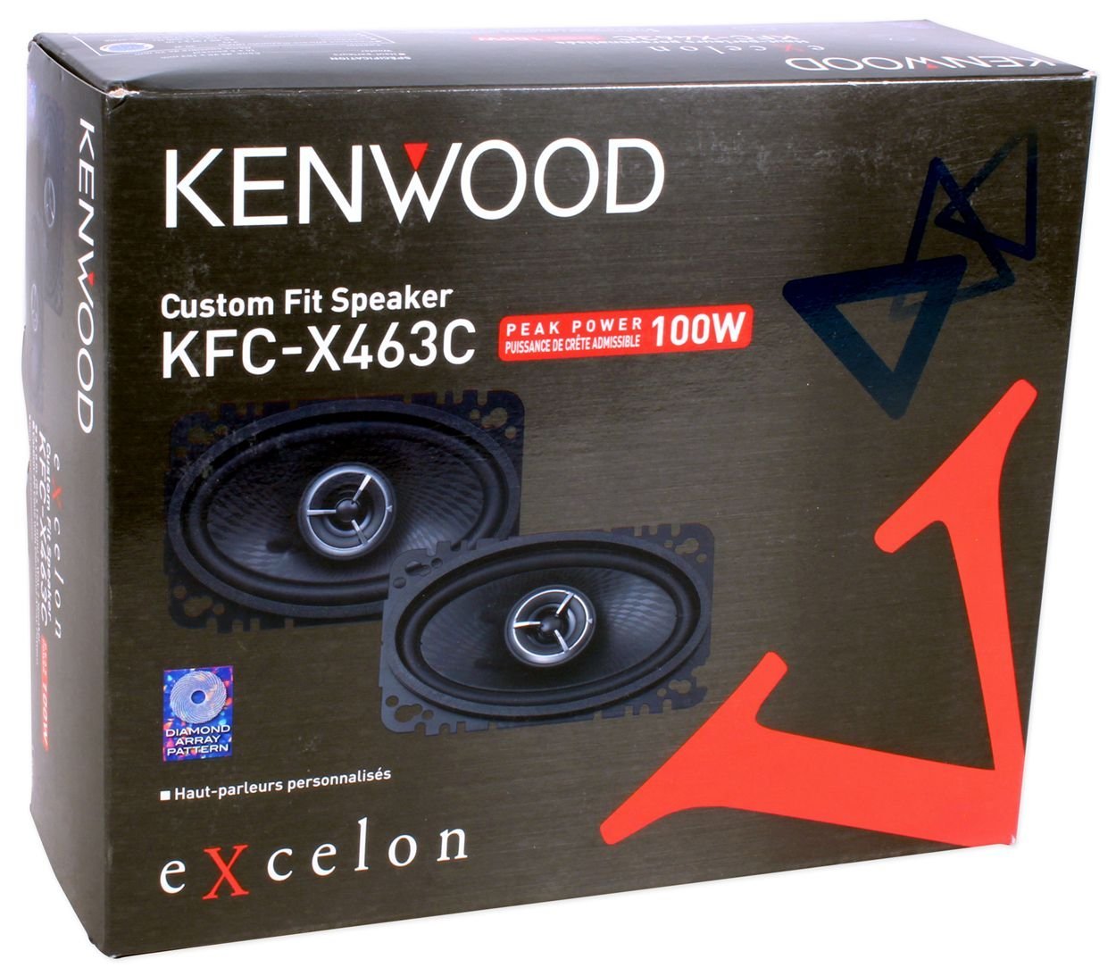 Kenwood Excelon KFC-X463C 4" x 6" 2 Way Pair Of Car Audio Speakers Totalling 200 Watts Peak / 60 Watts RMS