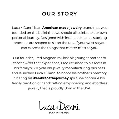 Luca + Danni Faith Over Fear Bangle Bracelet for Women - Silver Tone Regular Size Made in USA