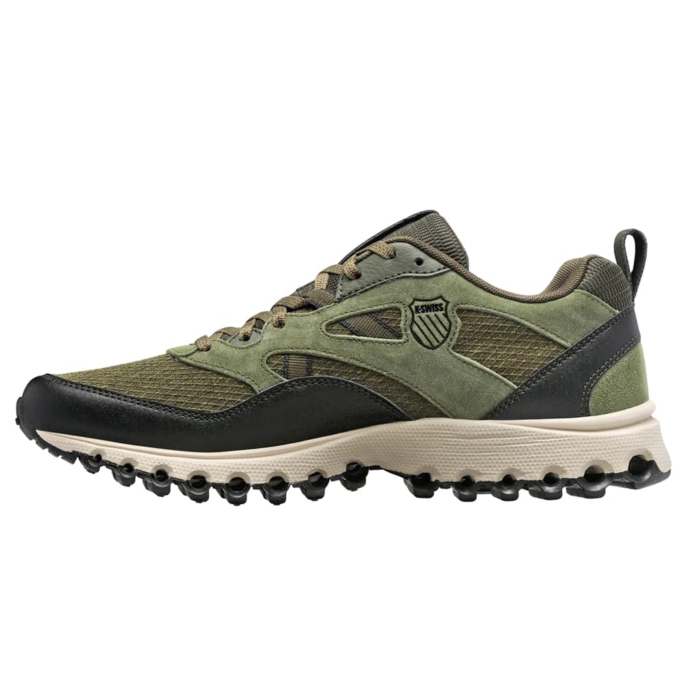 K-Swiss Men's Tubes 200 Trail Running Shoe, Mayfly/Jet Black/Turtledove, 11