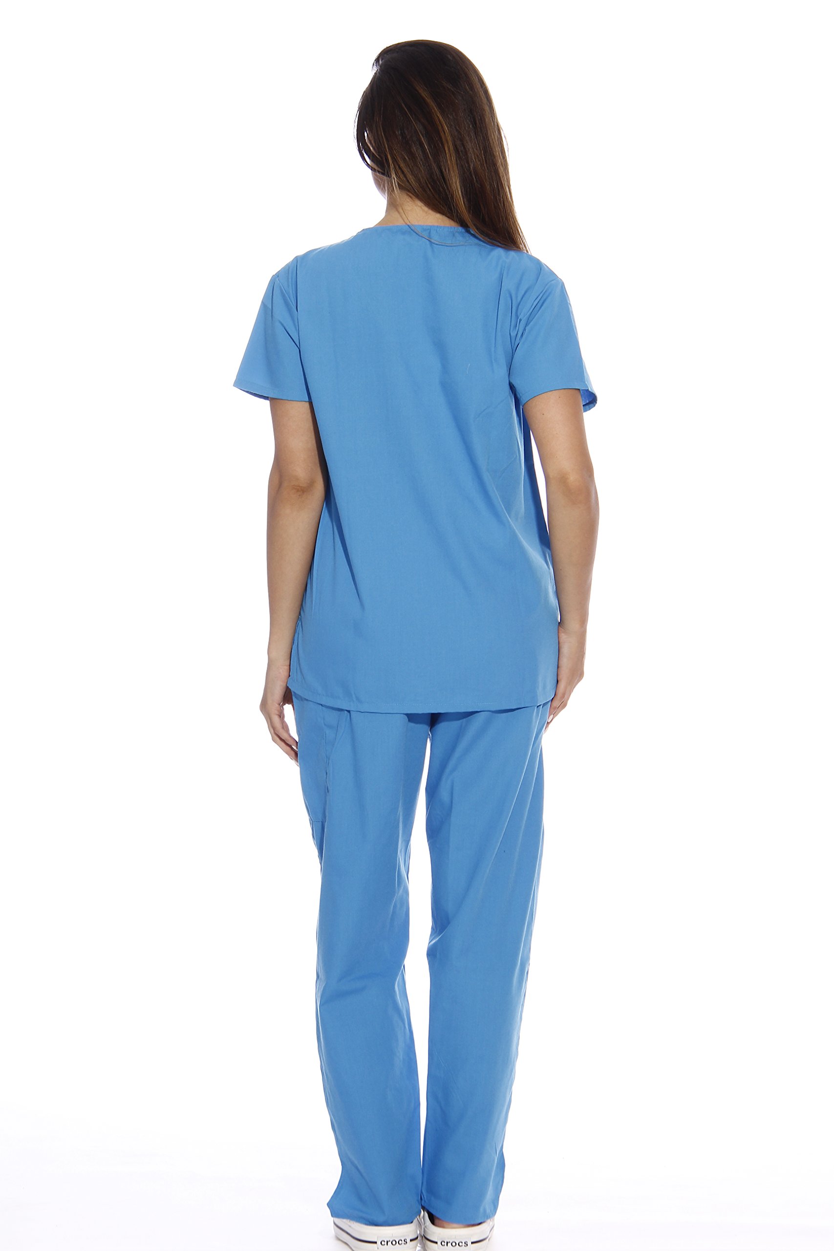 Just Love 22254V-L Malibu Blue Women's Scrub Sets/Medical Scrubs/Nursing Scrubs