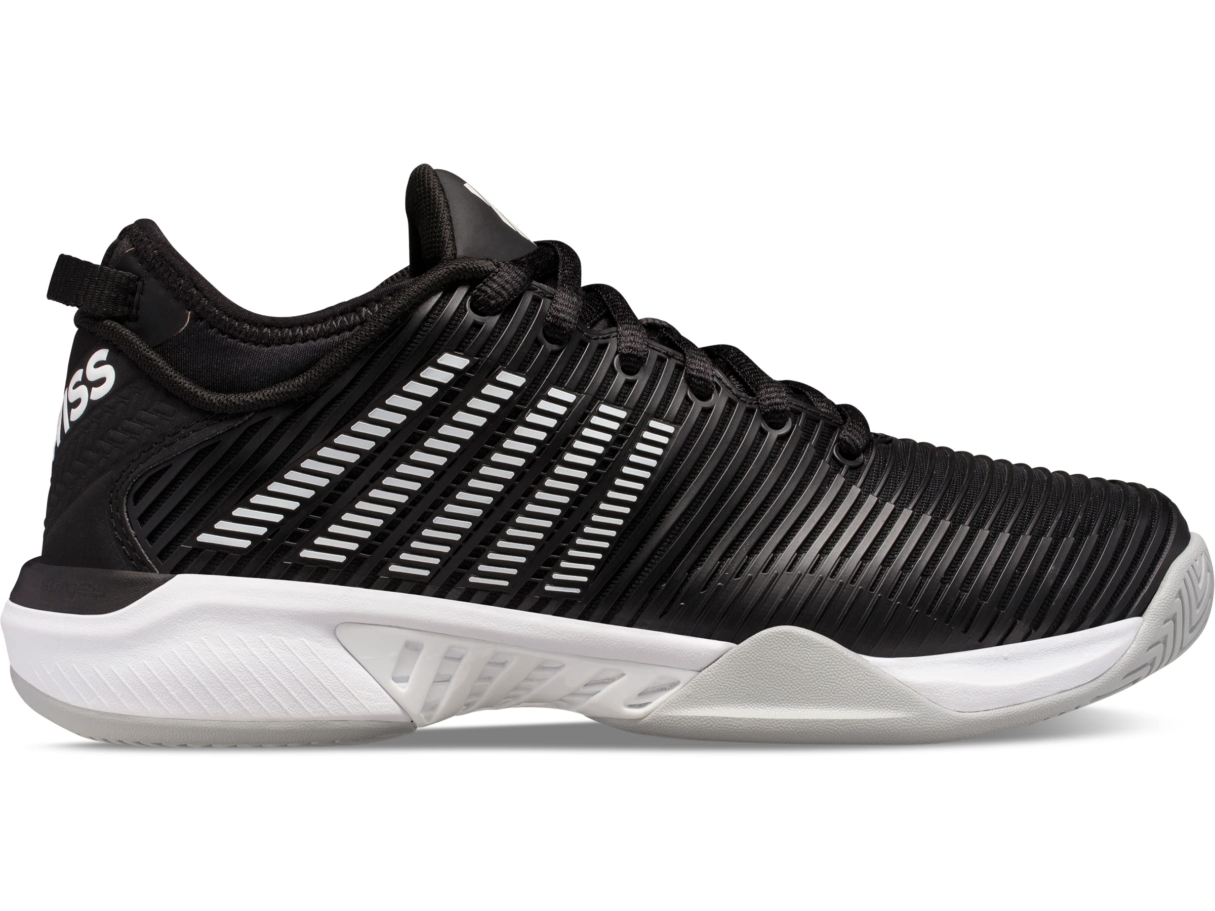 K-Swiss Women's Hypercourt Supreme Tennis Shoe, Black/White/Highrise, 11 M