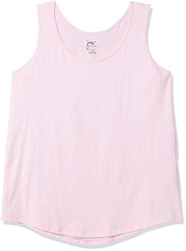 Just My Size Women's Plus-SizeJersey Shirttail Hem Tank TopPALEO PINK,1X