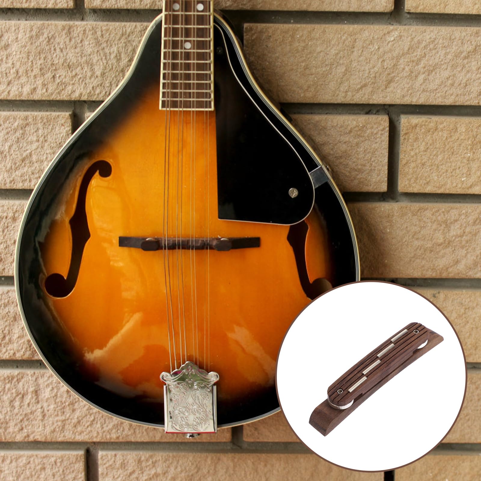 Milisten Acoustic Guitar Bridge Rosewood Jazz Guitar Bridge Bass Guitar Mandolin Replacement Part