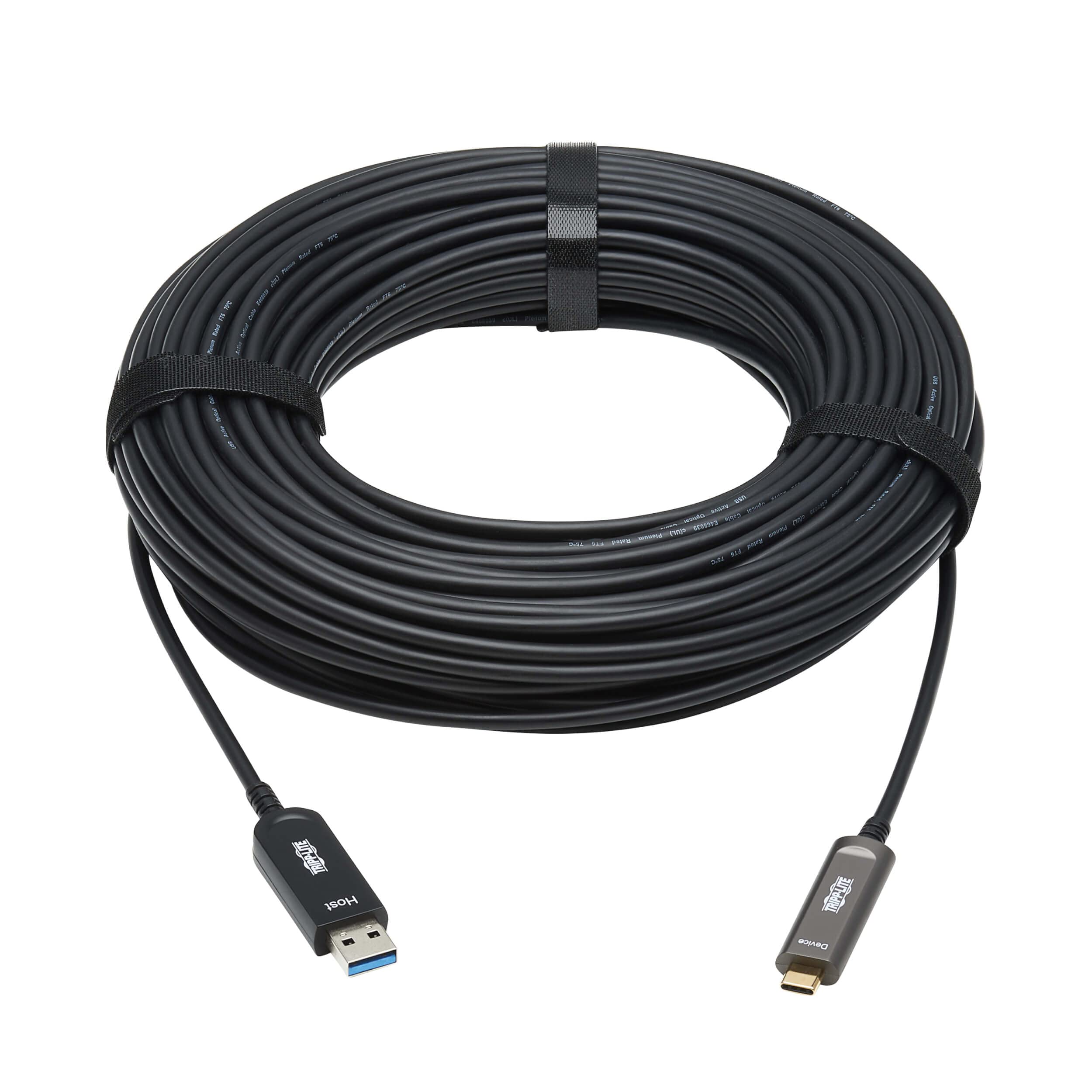 Tripp Lite Long Distance USB-A to USB-C Cable, 98 Feet / 30 Meters, 10 Gbps Data, Charging , Fiber Active Cable, Supports only USB 3.2 Gen 2, Male-to-Male, 3-Year Warranty (U428F-30M-D3)