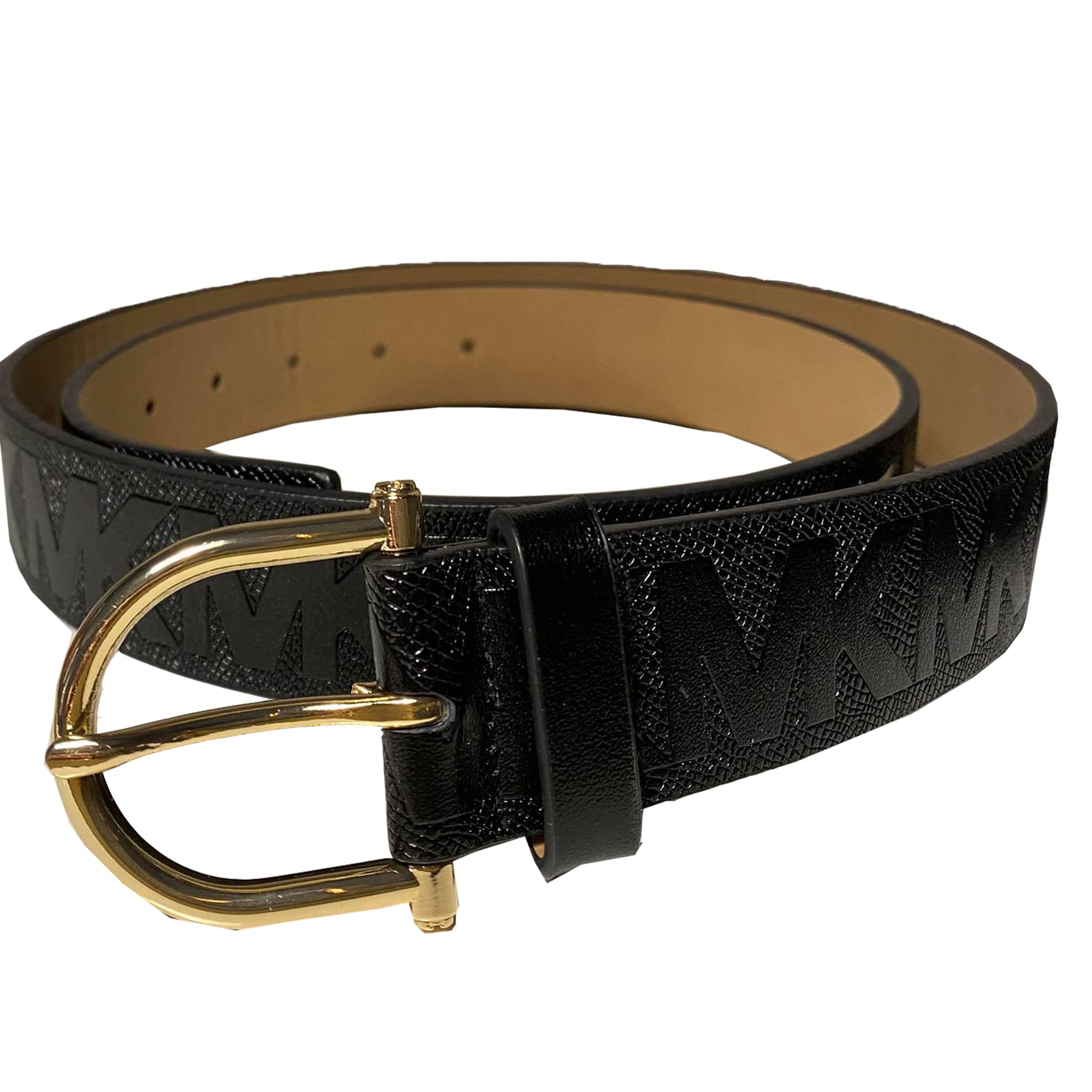 Michael Kors Women’s MK Signature Belt , Black, X-Large