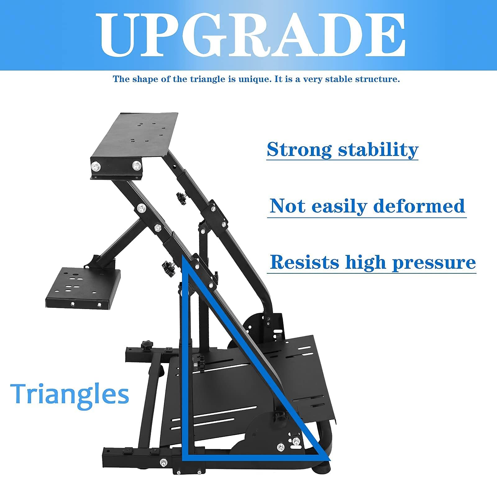 Marada Racing Wheel Stand Steering Wheel Stand Ultra-stable 4 Support Arms fit for Logitech, G25 G27 G29 G920 T300RS, Sim Racing Stand, No Steering Wheel Pedal Shifter Handbrake