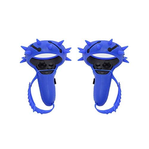 MASiKEN Professional Touch Controller Grip Cover for Oculus Quest/Rift S, Anti Drop Knuckle Strap, Controller Grips Accessories Handle Protective Sleeve (Blue)