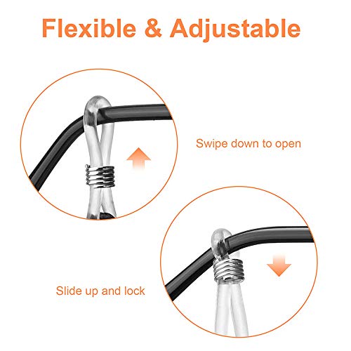 SCWJTF 4PCS Premium Nylon Eyeglass Straps, Adjustable Eyewear Retainers, Anti-slip Eyeglass Chains Lanyard, Sport Sunglass Retainer Holder Strap for Men and Women's, with Free 3 Gifts
