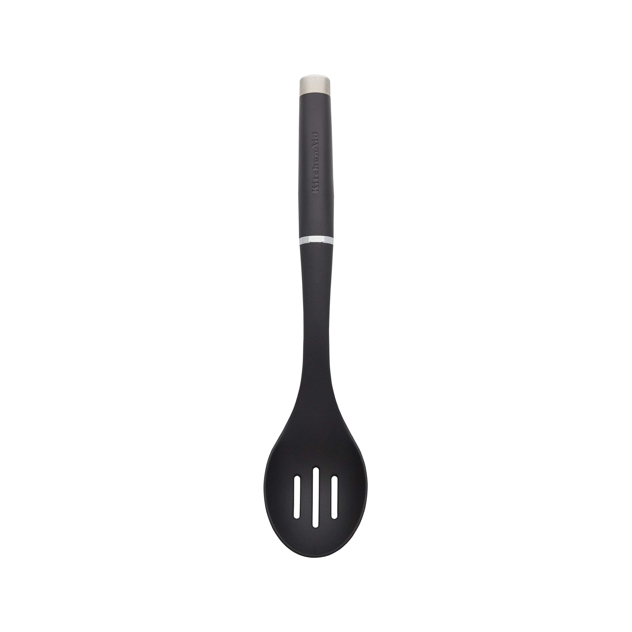 KitchenAid Gourmet Nylon Slotted Spoon, One Size, Matte Red
