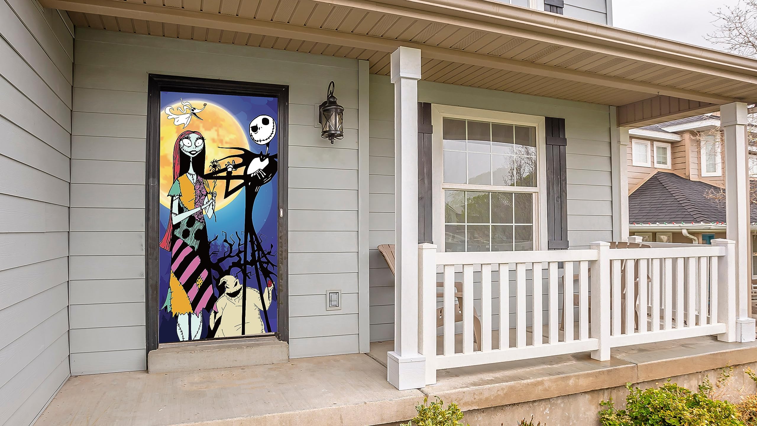 Jack Skellington Porch Sign Banner Nightmare Before Christmas Banner Party Supplies Decorations Welcome Christmas Fall Door Banner
