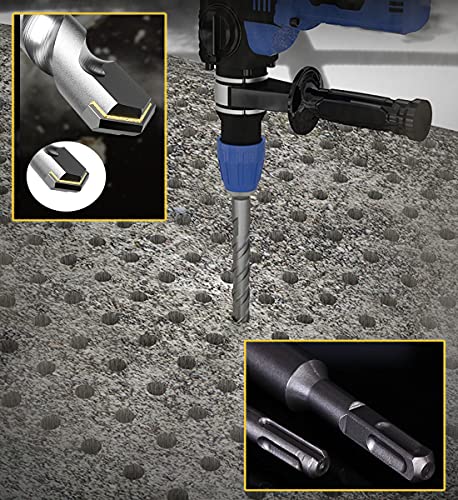 SDS Plus Hammer Drill Bit 3/16 in. x 8 in. Masonry Concrete Rock Drill-3Pcs