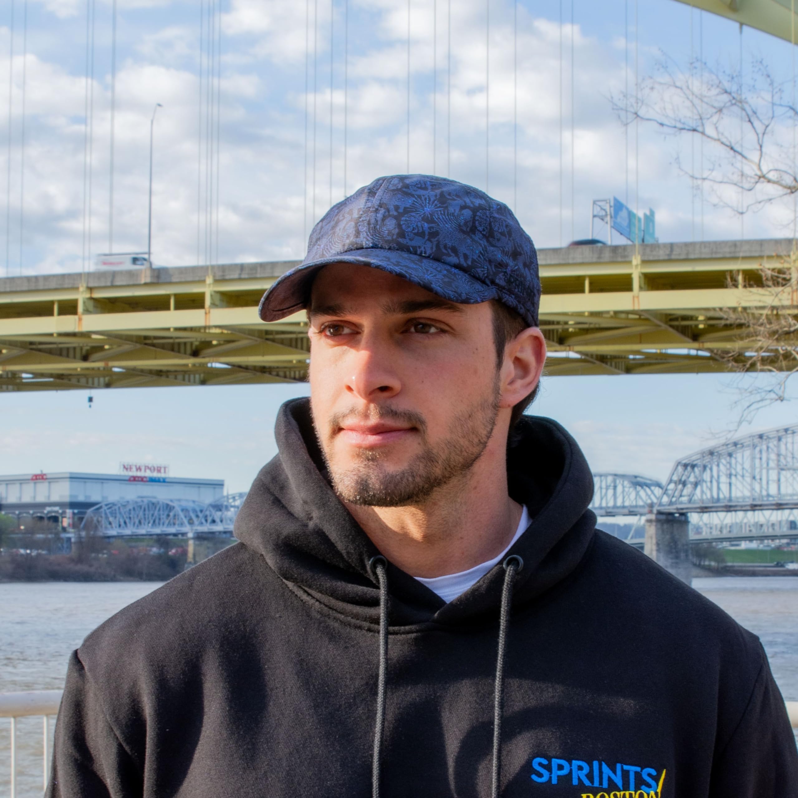 Sprints Fish are Friends Race Day Performance Running Cap | The Lightweight, Quick Dry, Black Sport Hat, One Size