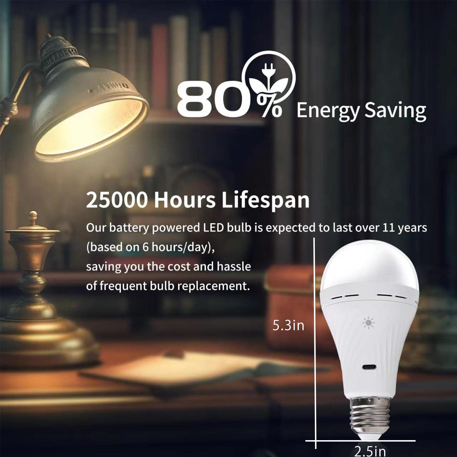 USB Rechargeable Light Bulbs with Remote, Dimmable and Timer, Wireless Light Bulbs no Plug for Lamp Refresh Long Lasting Battery Light, 2600MAH Battery Operated LED Bulbs for Home Power Outage, 900LM