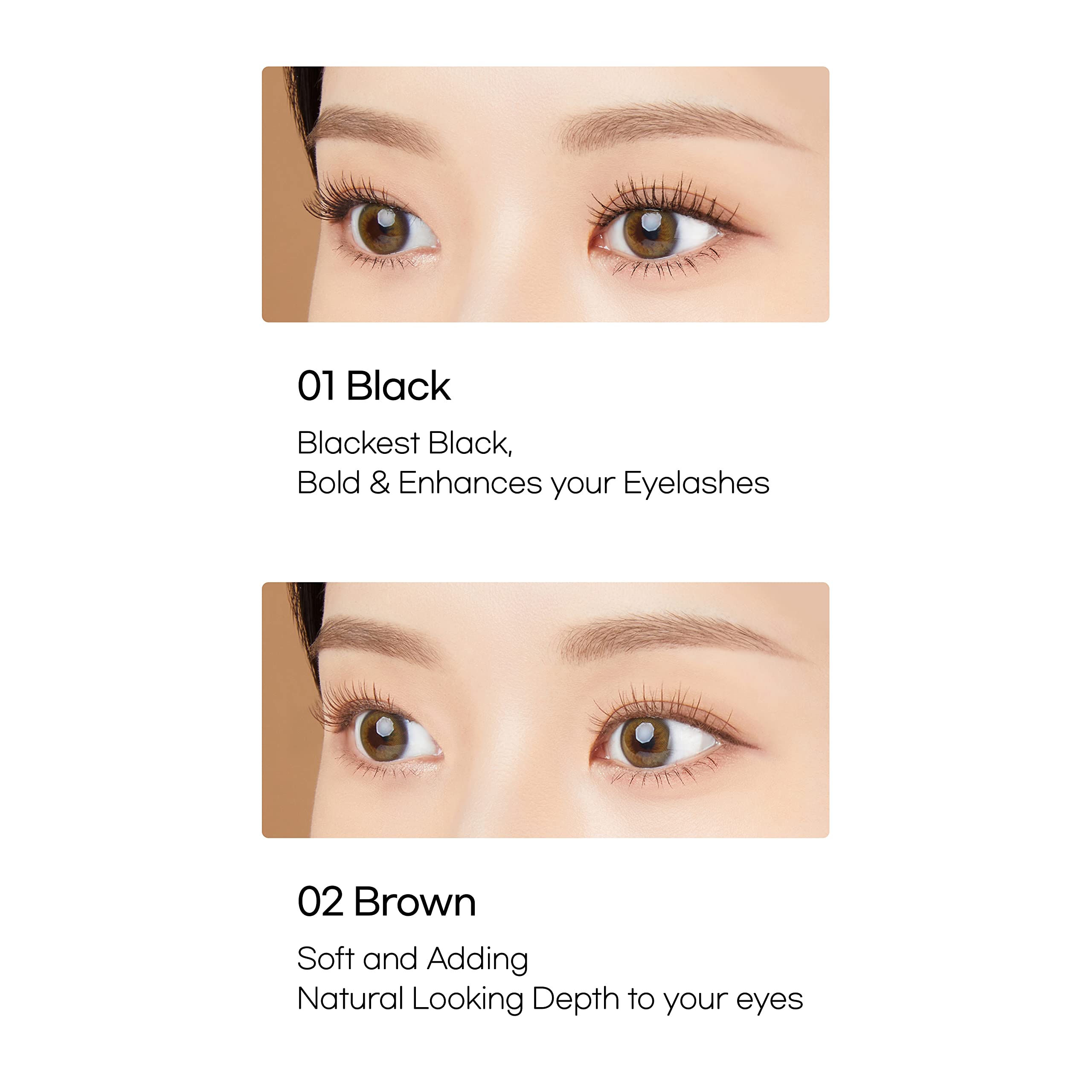 MERYTHOD Waterproof Mascara No Flaking Made in Korea 0.24 oz (01 Black)