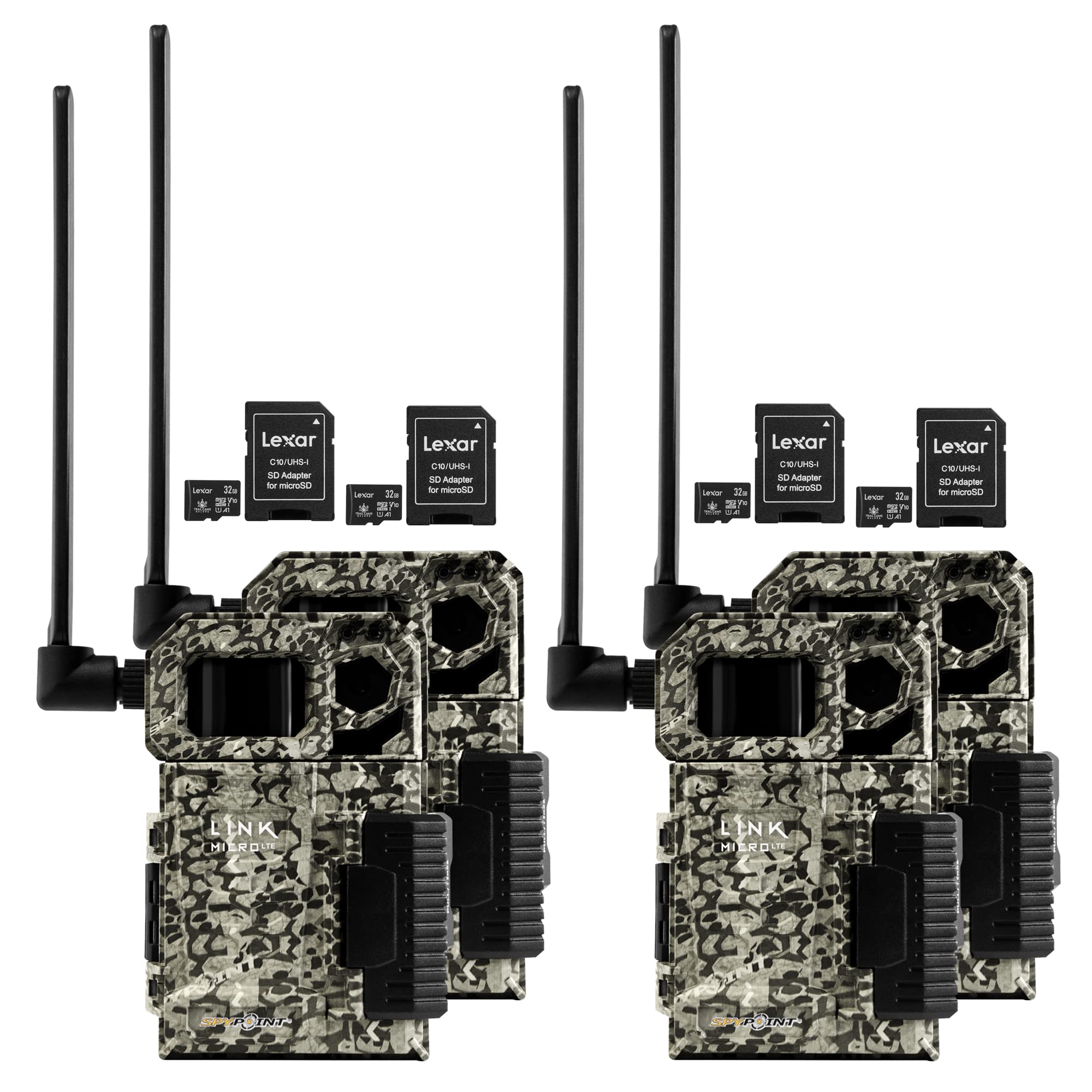 SPYPOINT Link-Micro-LTE Cellular Trail Camera with Bundle Options (Link-Micro-LTE, 4 PK)
