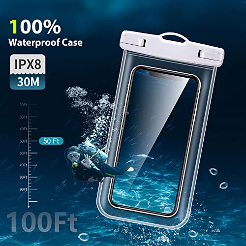 Universal Waterproof Phone Pouch Bag - 3Pack, Waterproof Phone Case Compatible with iPhone 14 Pro Max/13/12/11/XR/X/SE/8/7, Galaxy S22/S21 Google Up to 7ββ, IPX8 Dry Bag Vacation Essentials.