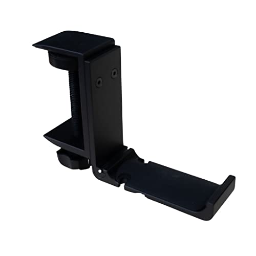 Vigilant Audio H-Clip - Foldable Under-Desk Headphone Hanger with Adjustable Clamp, Universal Fit for Gaming and Audio Headsets, Space-Saving & Durable