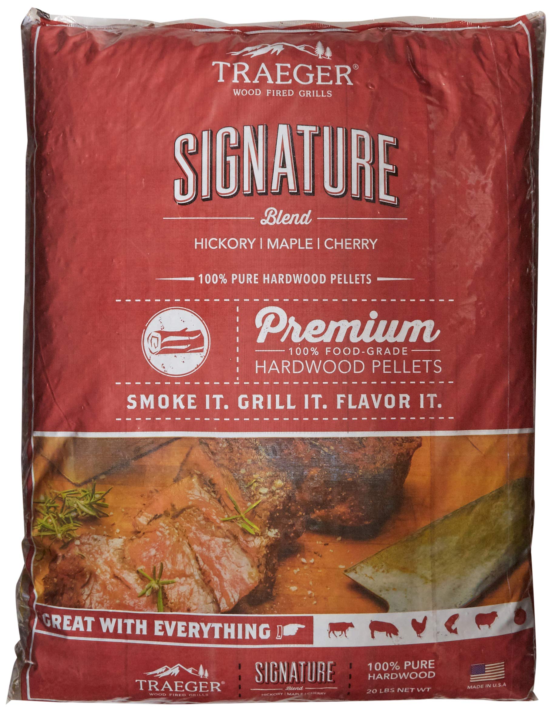 Traeger Grills Signature Blend and Mesquite Hardwood Pellets - Versatile, Bold Flavors for Grilling and Smoking