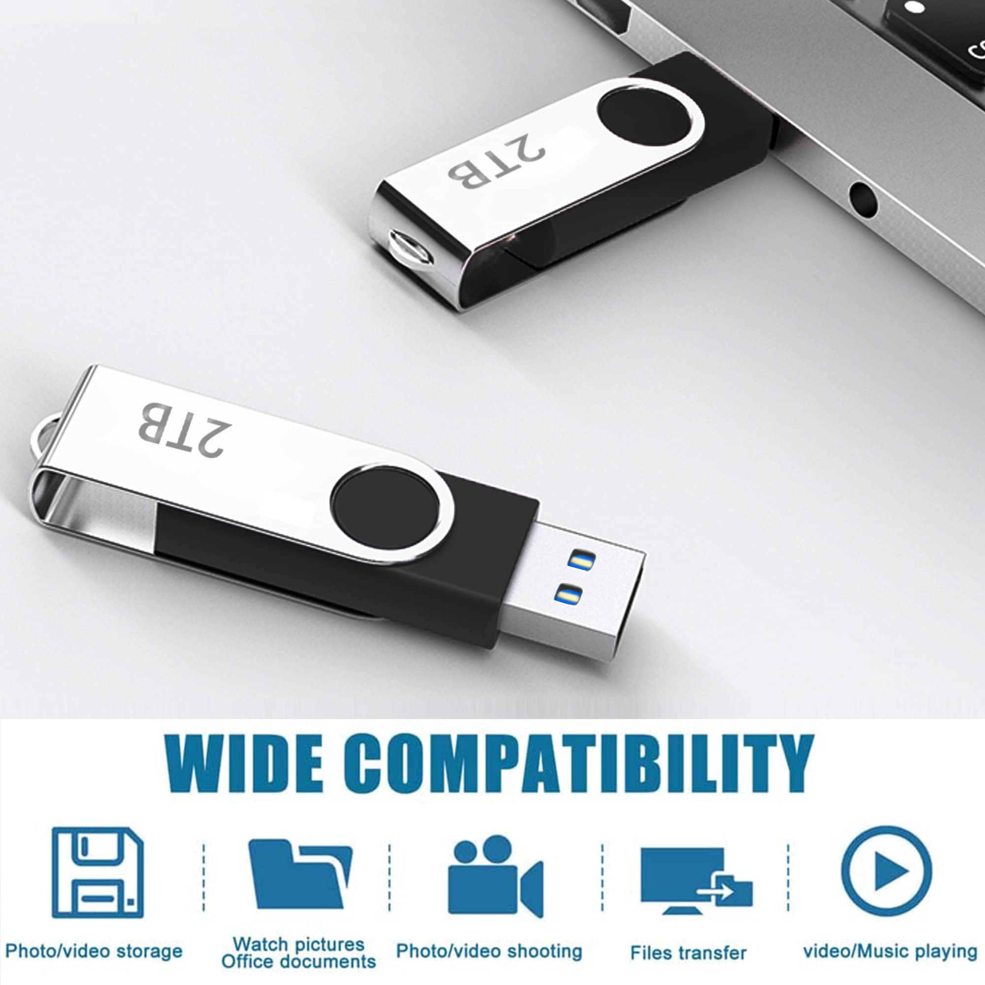 USB Flash Drive, Thumb Drive-JAWCUT High Speed USB Drive, Portable Large Capacity USB Memory Stick, Waterproof Durable Jump Drive Storage Drive
