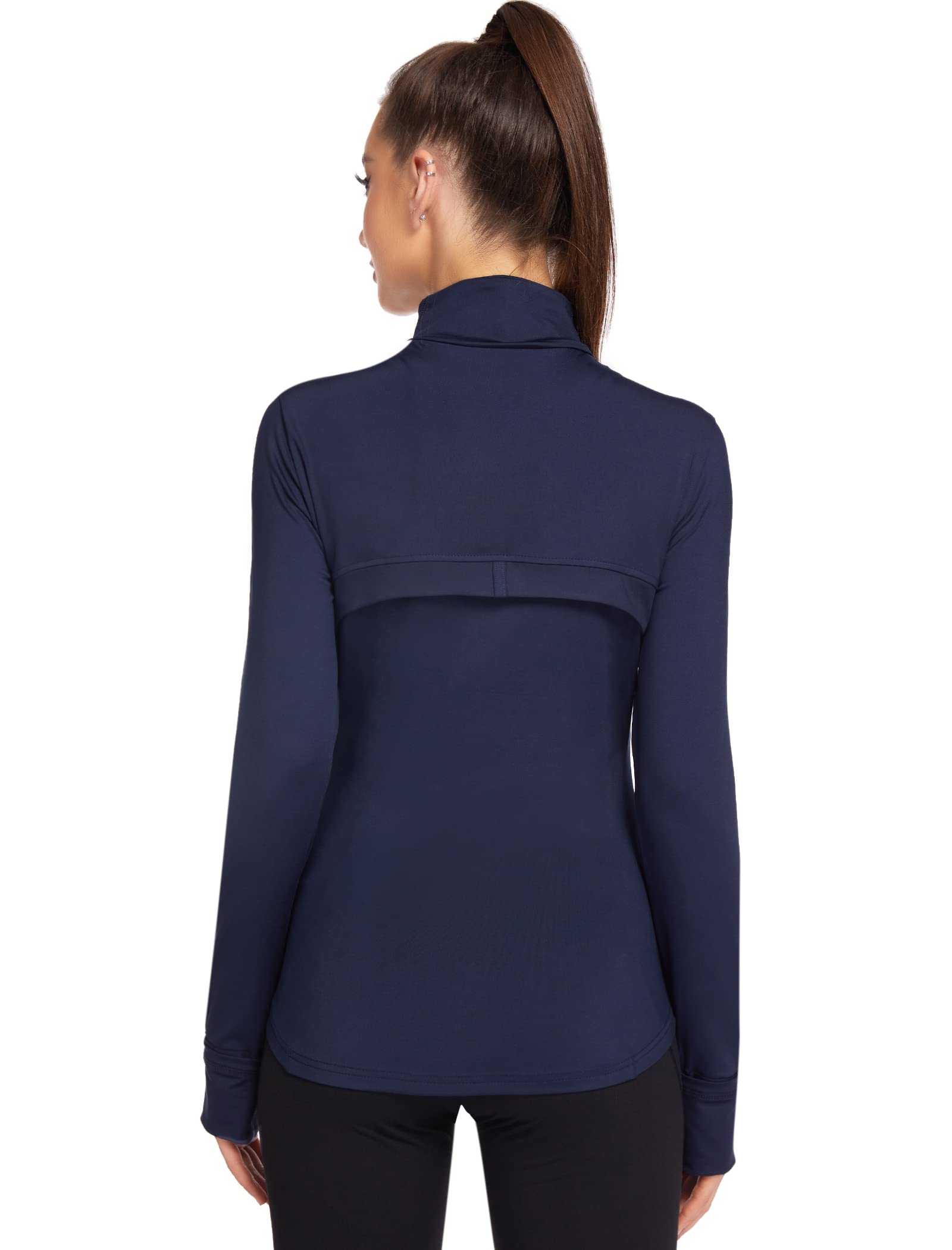 Mokermi Workout Jackets for Women, Full Zip Slim Fit Lightweight Athletic Running Sports Track Jacket with Pockets