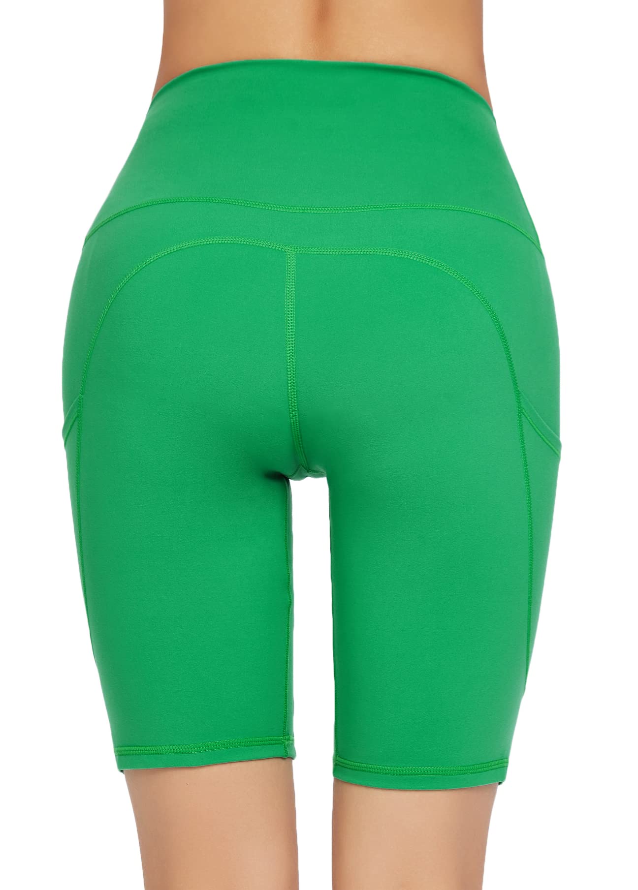 PATTERN HOUR Women 's Biker Shorts with Pockets, Tummy Control Yoga Shorts, High Waist Workout Running Tights