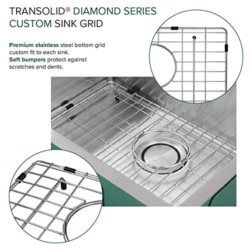Transolid KKM-DUSB231810 Diamond 23-in L x 18-in W Single Bowl Undermount Kitchen Sink and Accessories Kit in Stainless Steel