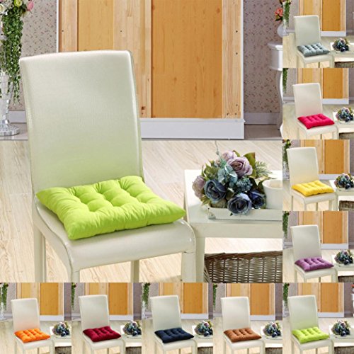 Sanding Seat Cushion,Leegor 40 * 40cm Flexible Nine-Pin Soft Seat Cushion Indoor Home Garden Patio Home Cushion Kitchen Office Square Cotton Buttocks Chair Pads, Comfortable and Breathable (Green)