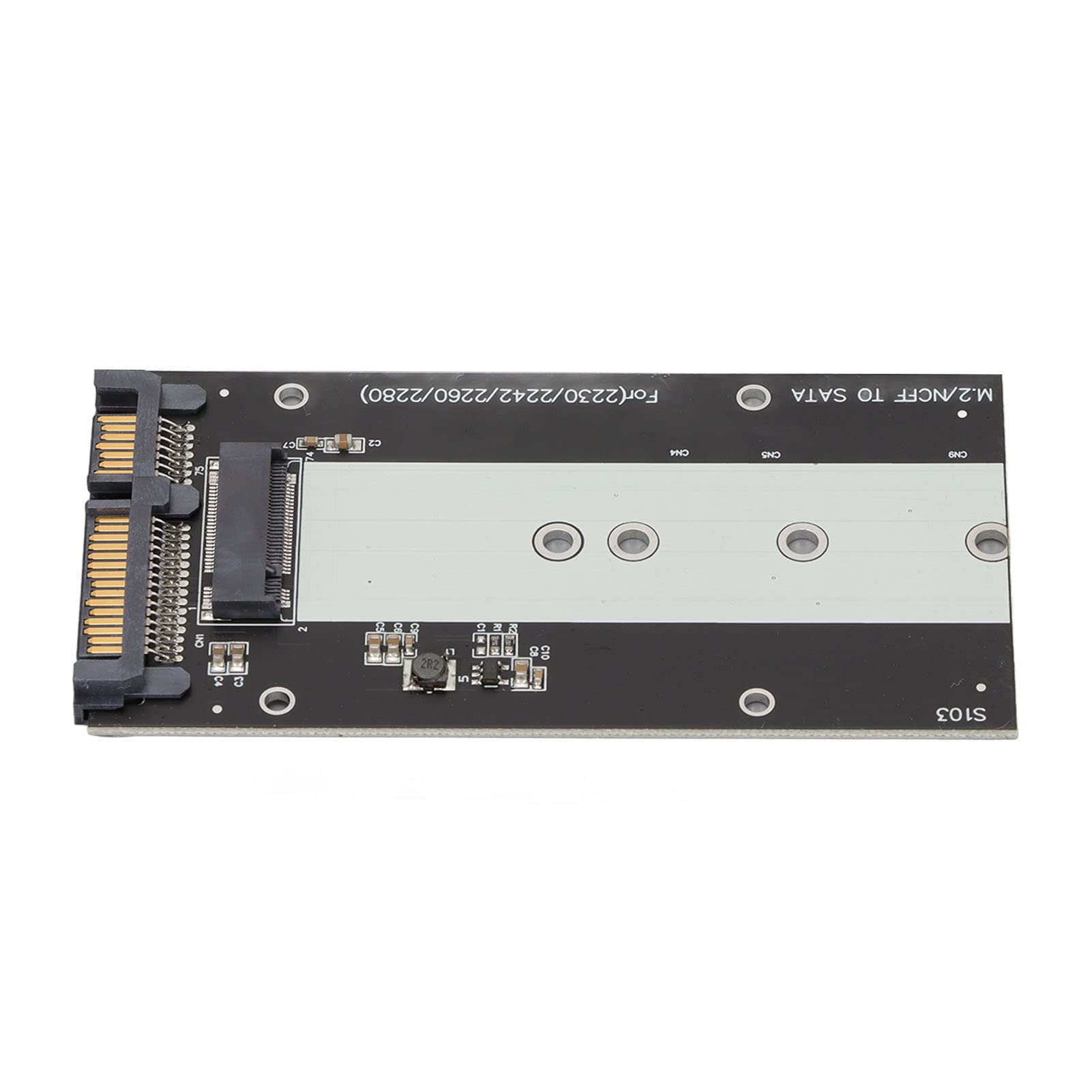 SSD Hard Drive Adapter Enclosure, UltraSlim 6Gbits High Heat Transfer Aluminum Alloy NGFFM.2toSATA3.0 SSD Hard Drive Computer Case Grey