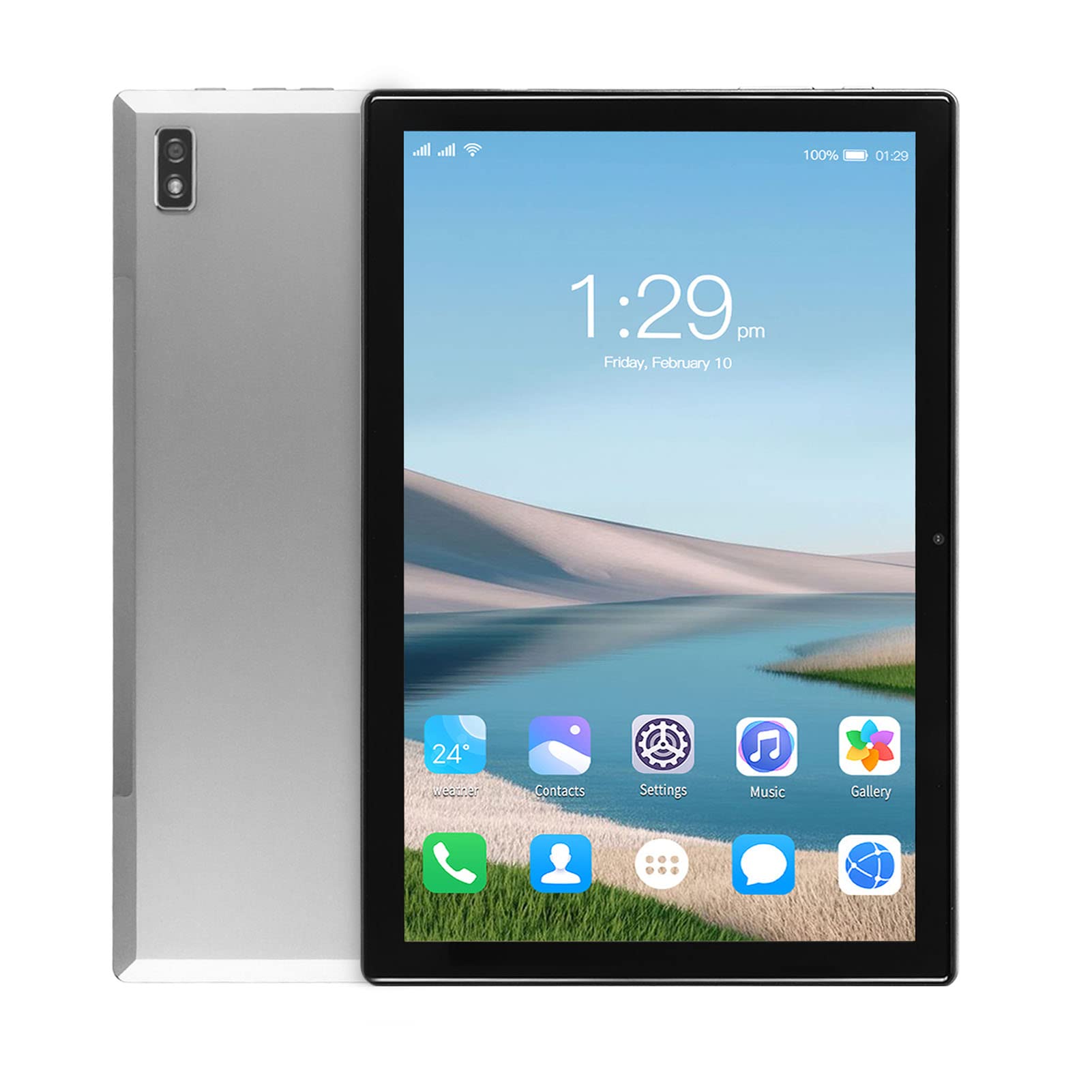 MAVIS LAVEN 10.1 Inch Tablet, 5G WiFi 2 in 1 8GB RAM 256GB ROM 100-240V 10.1 Inch Tablet PC Multifunction Electronic Book for Work for Learning for Android 12.0 (US Plug)