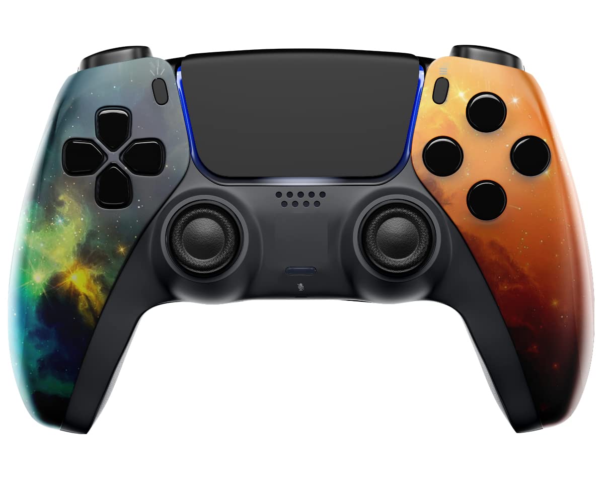 MODDEDZONE Wireless Controller for PS5 with Exclusive and Unique Designs Compatible with PlayStation 5 and PC - The Ideal Christmas Gift for Gaming Enthusiasts - Expertly Crafted in USA(Star Universe)