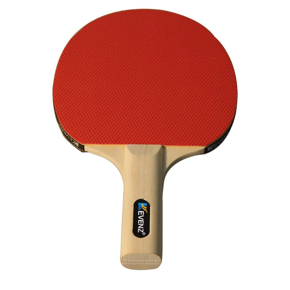 KEVENZ Ping Pong Paddle, Professional Table Tennis Racket, Patented Ping Pong Paddles with Long Handle, Family Ping Pong Racket Pack of 4