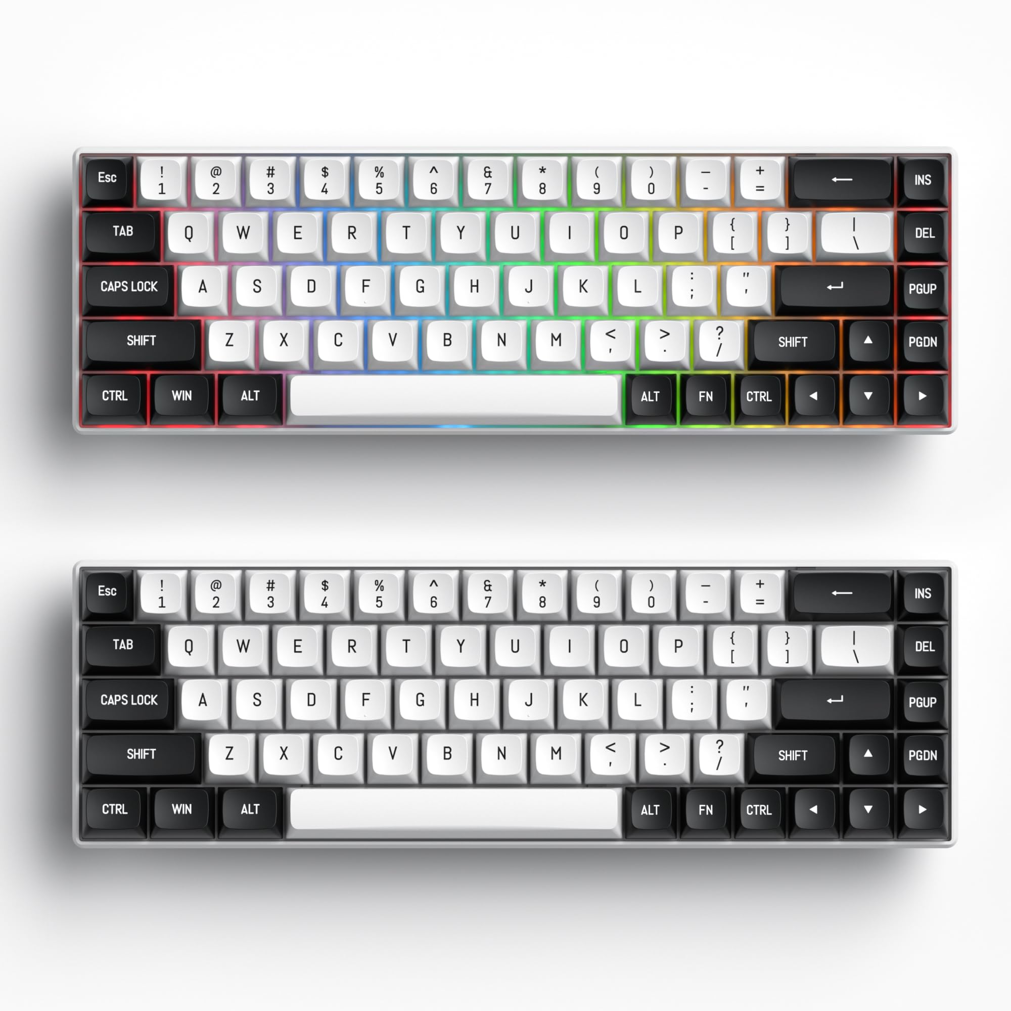 Taeeiancd Keycaps 60 Percent 150 Keys Double Shot PBT Custom Gaming Keycaps CSA Profile for US/ISO Layout 60% 65% 95% Cherry/Gatron MX Switches Mechanical Gaming Keyboards