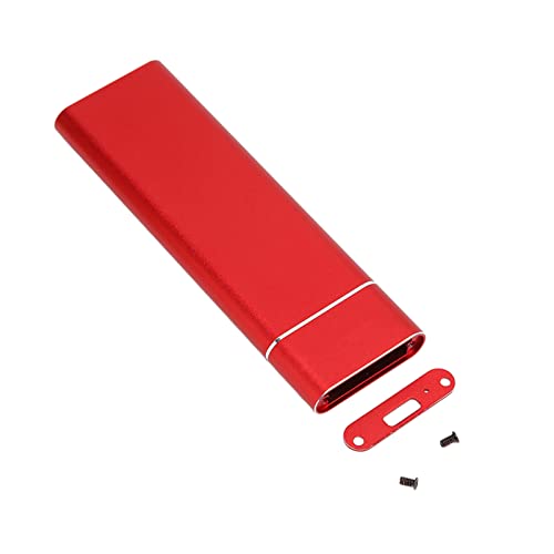 SSD Enclosure, NVME SSD Enclosure High Heat Dissipation High Speed Transfer Dual Protocol Plug and Play for 2230mm (Red)