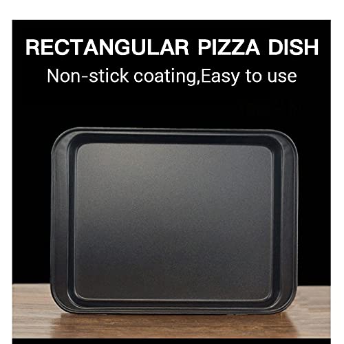 TEMKIN 1PC Rectangular Non-Stick Bread Cake Baking Tray Baking Tray Oven Rectangular Black Baking Tray DIY Baking for Kitchen (Size : Large)