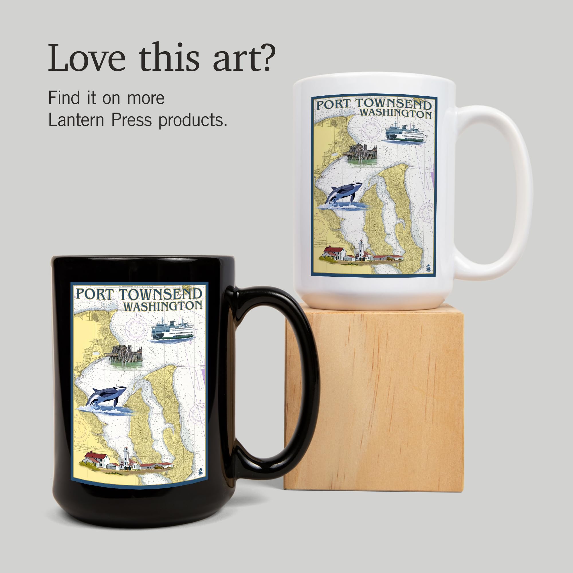 Lantern Press Port Townsend, Washington, Port Townsend Nautical Chart (15oz White Ceramic Coffee and Tea Mug, Dishwasher and Microwave Safe)