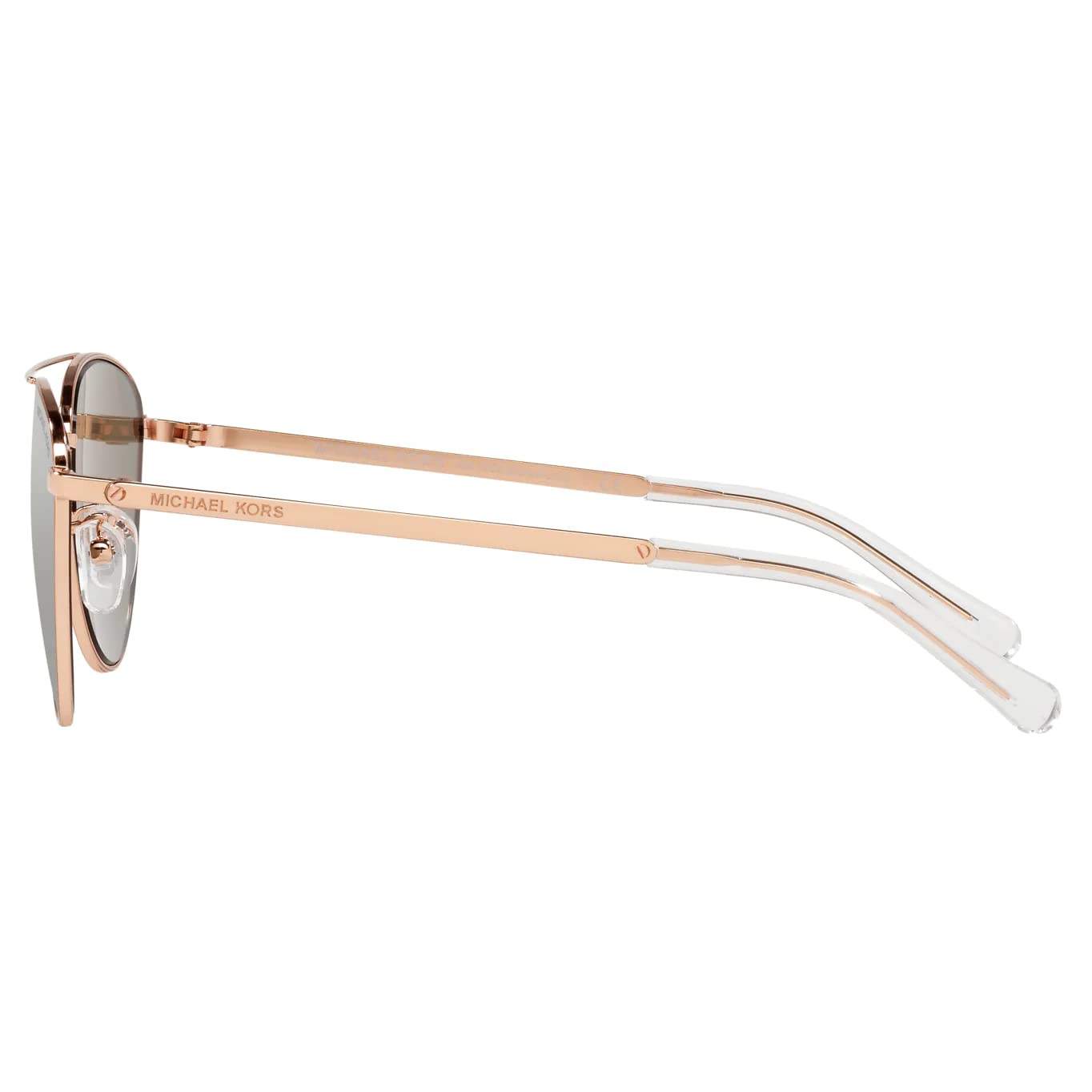 Michael Kors MK1056 Barcelona Aviator Sunglasses 58mm Rose Gold/Silver Mirrored One Size