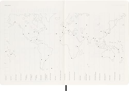 Moleskine 2023 Weekly Notebook Planner, 12M, Extra Large, Black, Soft Cover (7.5 x 10)