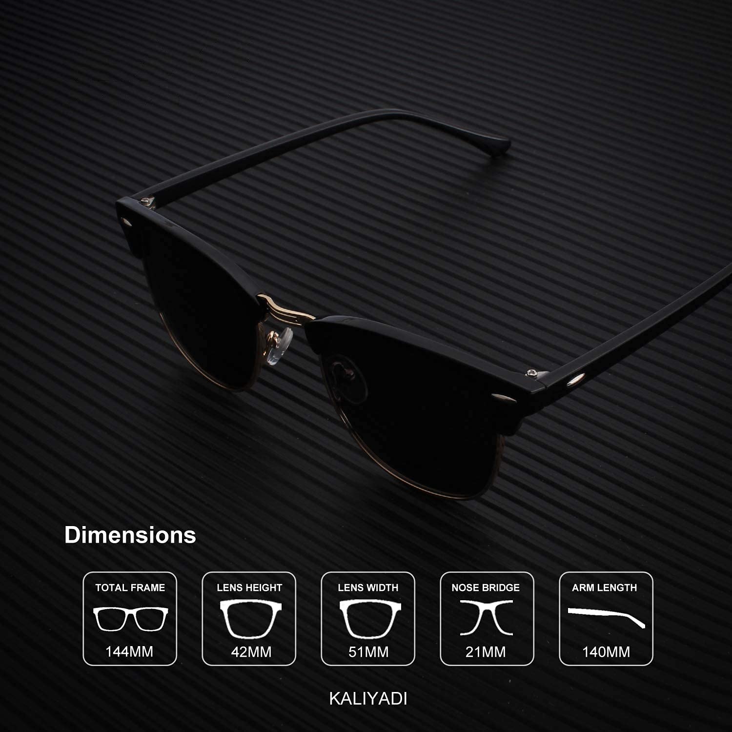KALIYADI Unisex Polarized Retro Classic Trendy Stylish Sunglasses for Men Women Driving Sun glasses UV Blocking