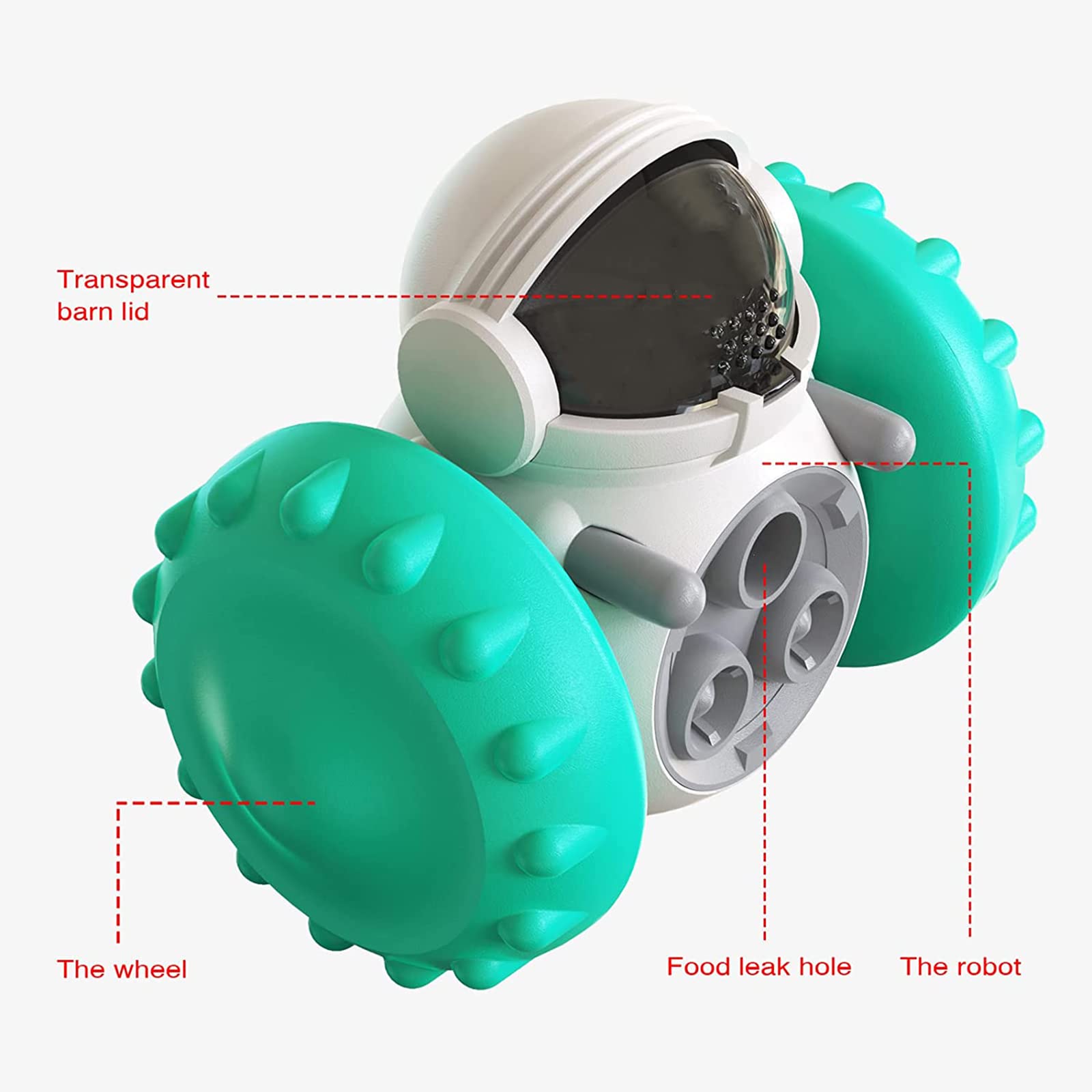 KHONSU PET Topple Dog Toy Puzzle, Treat Dispenser, Slow Feeder, Mental Stimulation, Enrichment, Interactive Chase Toy for Large, Medium, and Small Pets