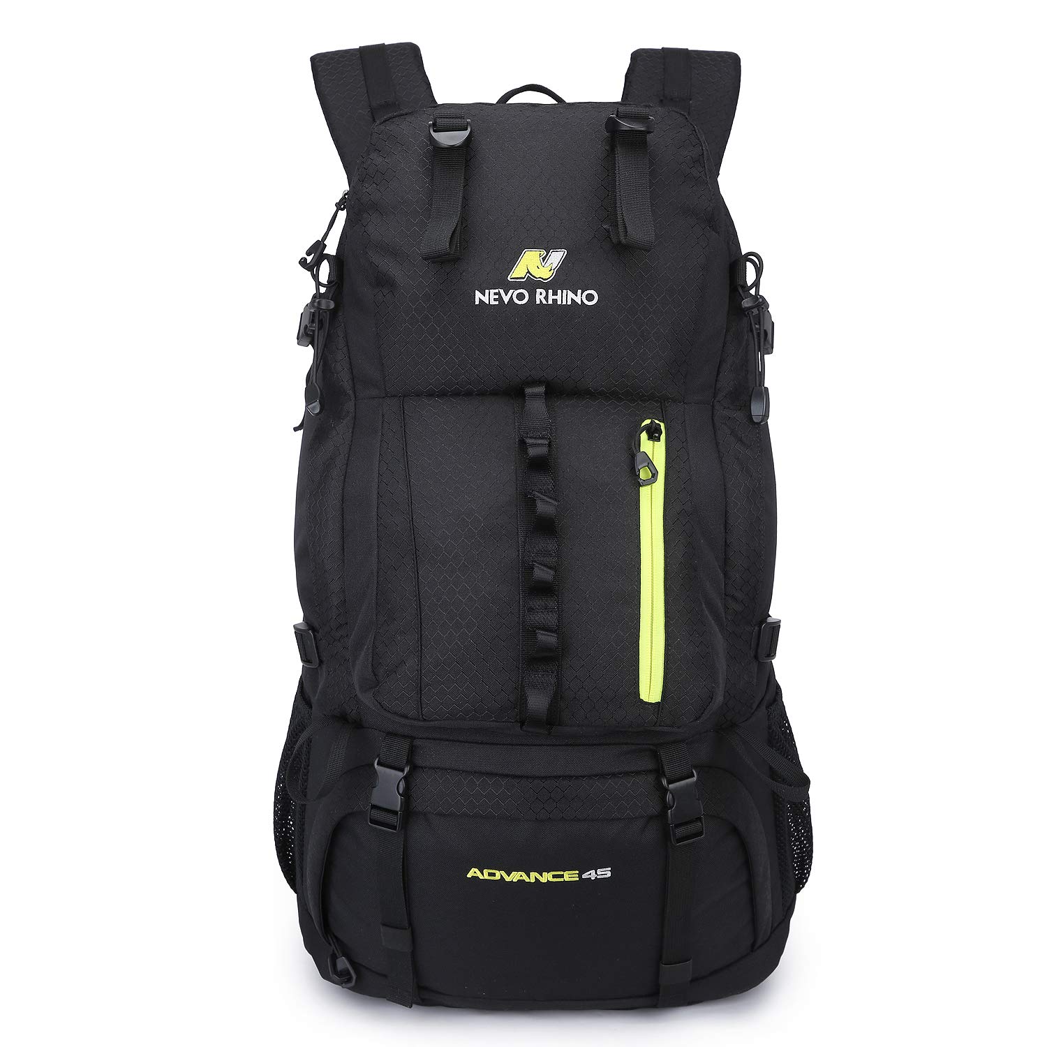 Lightweight Hiking Backpack 45L / 50L,Internal Frame Backpack with Rain Cover and Whistle Buckle; Durable Rock Climbing Backpack. High Performance Backpack for Camping, Tourism and Outdoor Sports