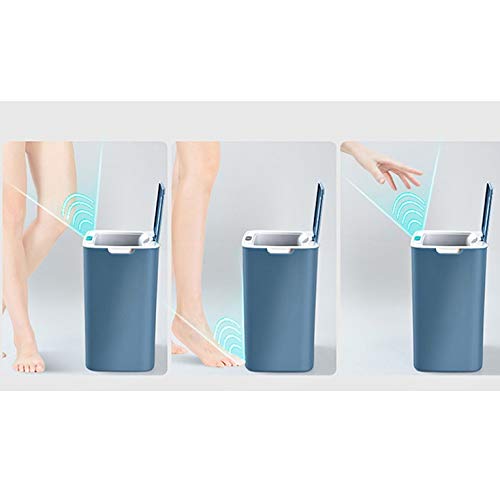 WPYYI Intelligent Induction Trash Can with Lid Fully Automatic Electric Creative Touch Free Large Capacity Waste Bin Garbage Container ( Color : Black )