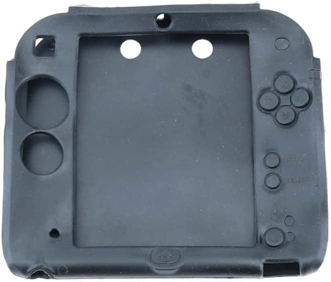Rymfry Silicone Soft Skin Case Rubber Gel Skin Case Cover for Nintendo 2DS Controller (Black)